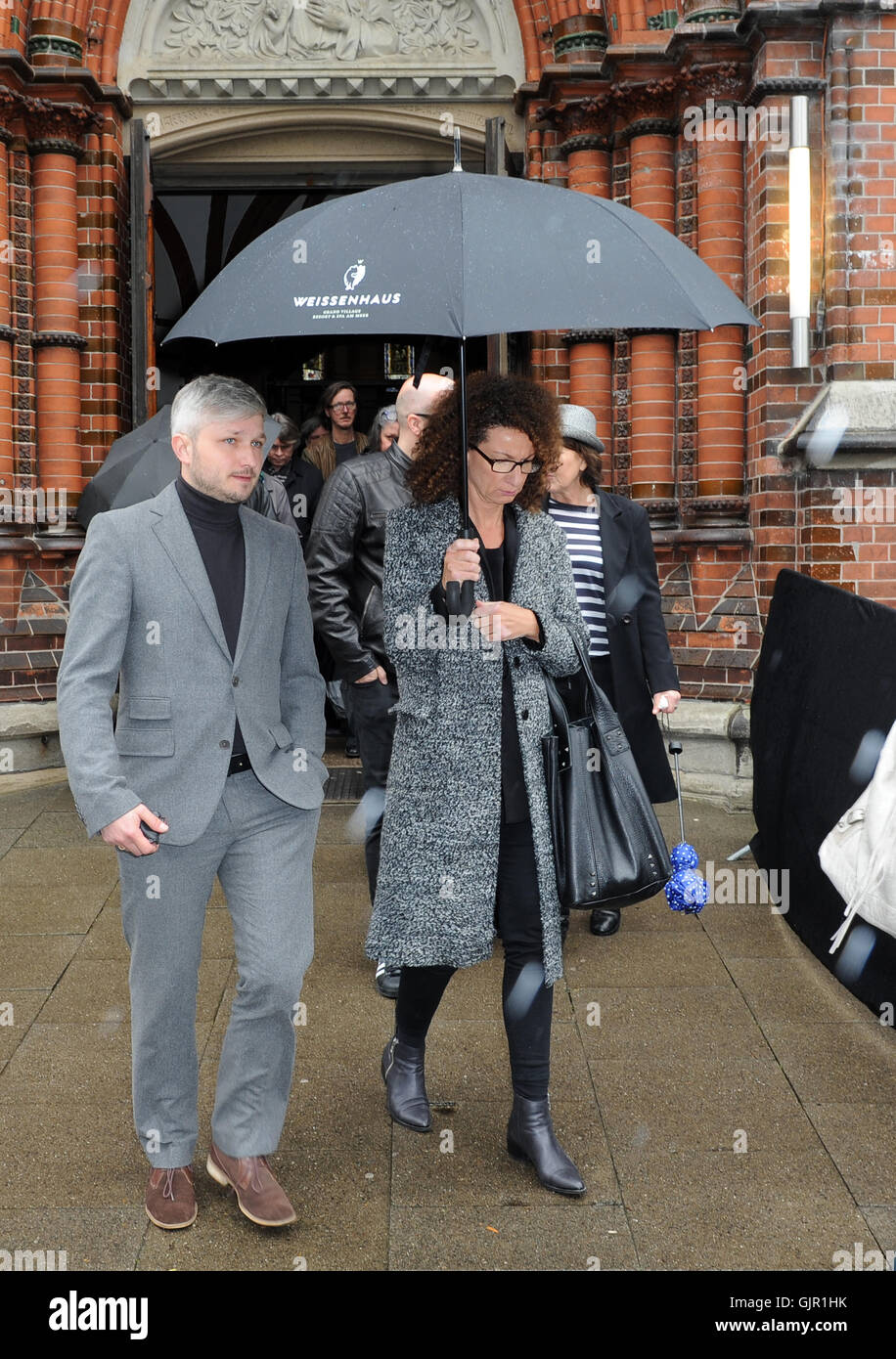 Funeral service of german singer Roger Cicero at St. Gertrud church ...