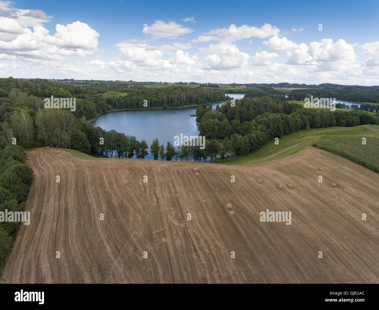 Suwalki Landscape Park, Poland. Summer time. View from above Stock ...