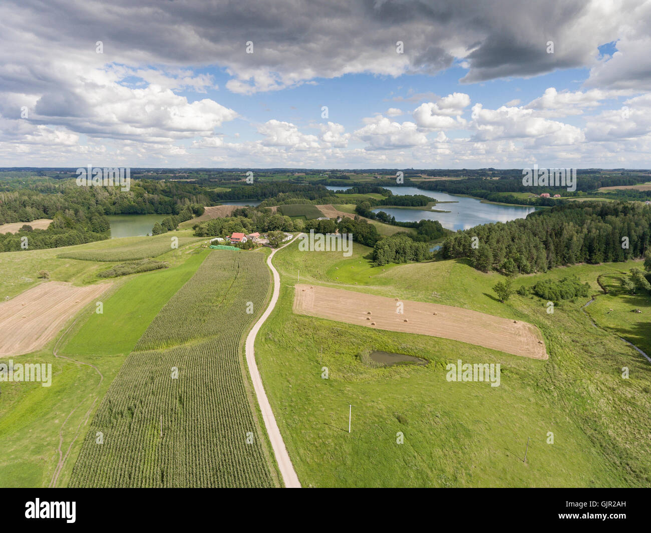 Suwalki Landscape Park, Poland. Summer time. View from above Stock ...