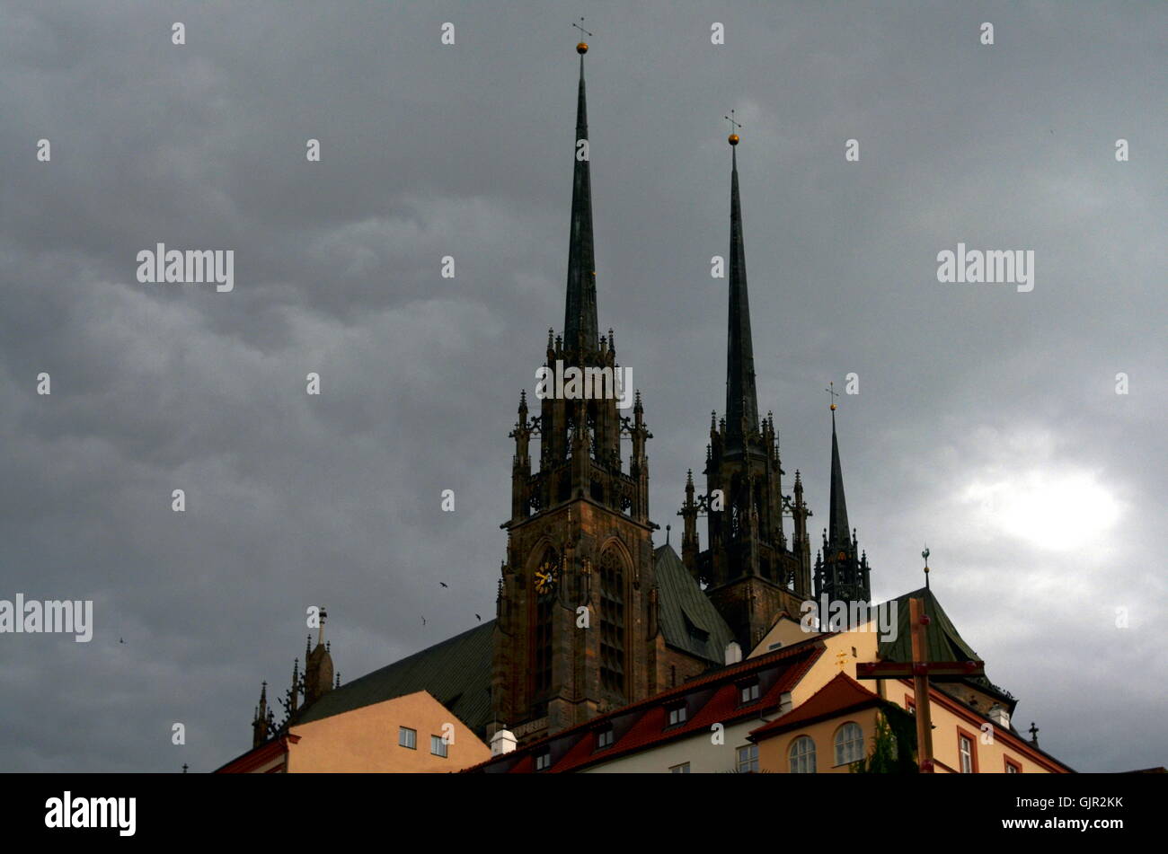 old church in the city of brno, czech republic with dramatic sky Stock ...