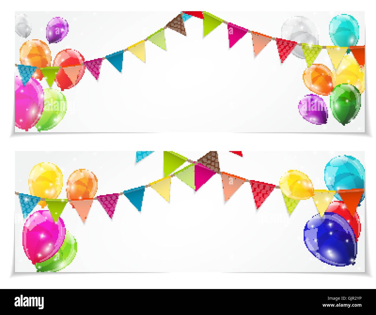 Color Glossy Balloons Card Set Background Vector Illustration Stock ...