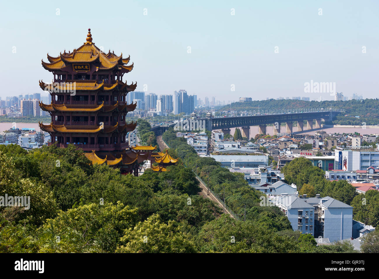 Yellow Crane Tower Stock Photo - Alamy