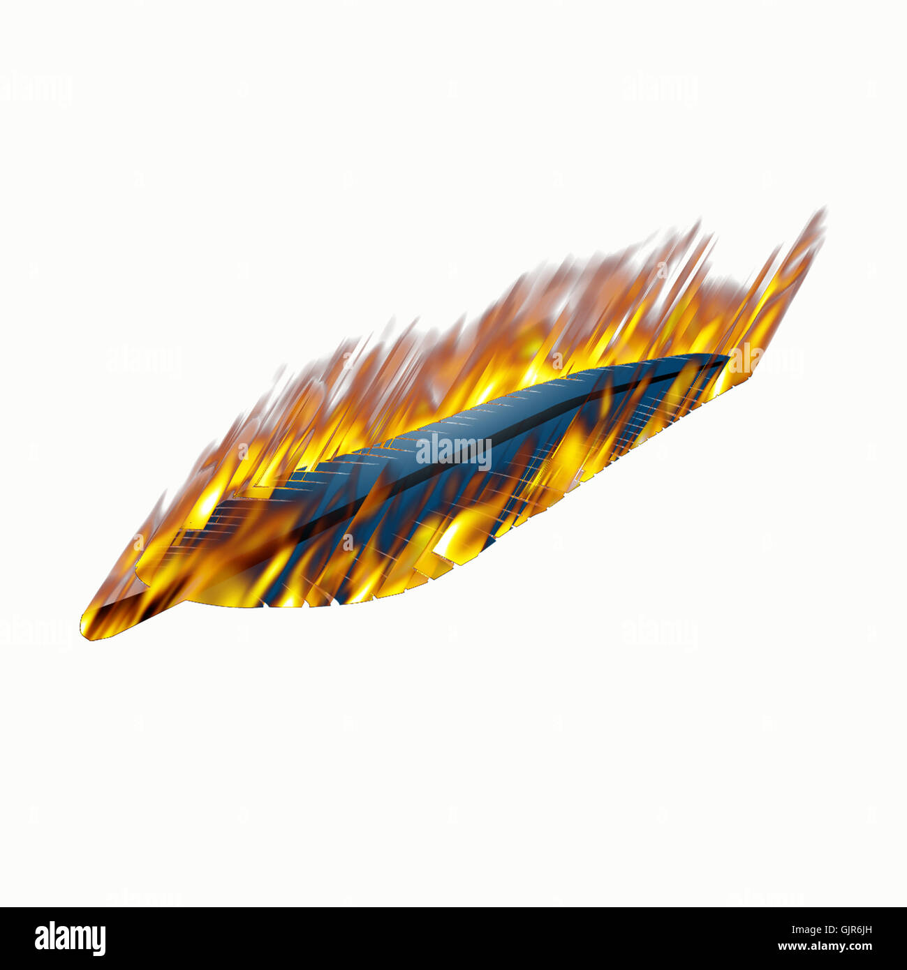 feather on fire Stock Photo - Alamy