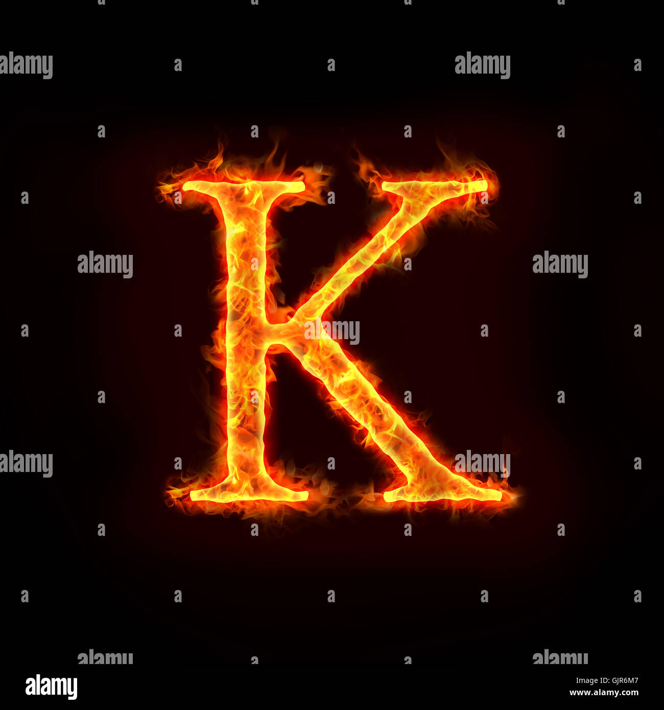 fire alphabets, K Stock Photo - Alamy