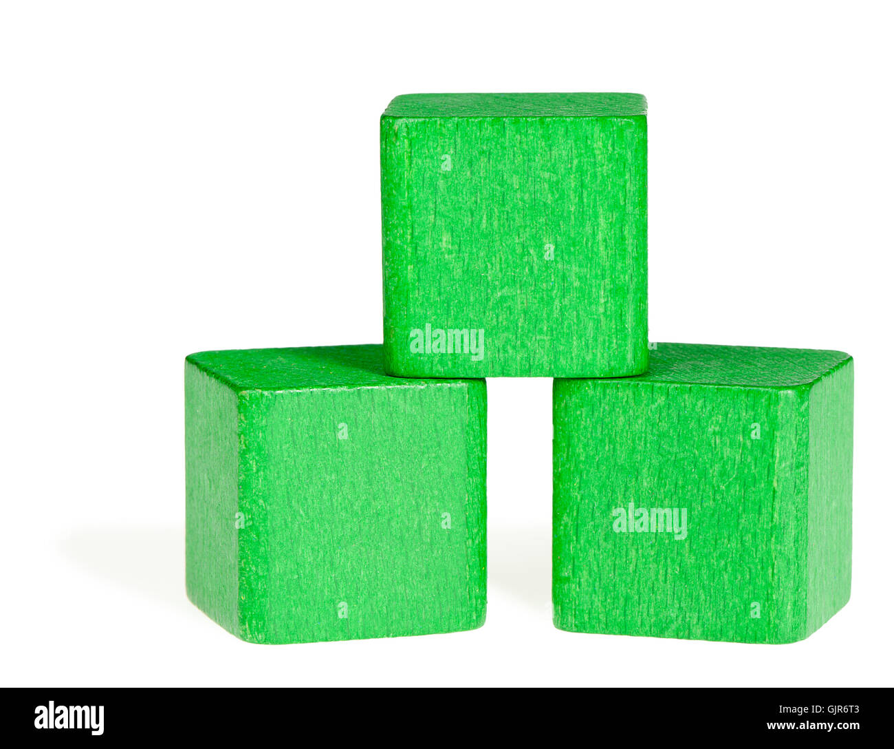 Green wooden cubes Stock Photo - Alamy