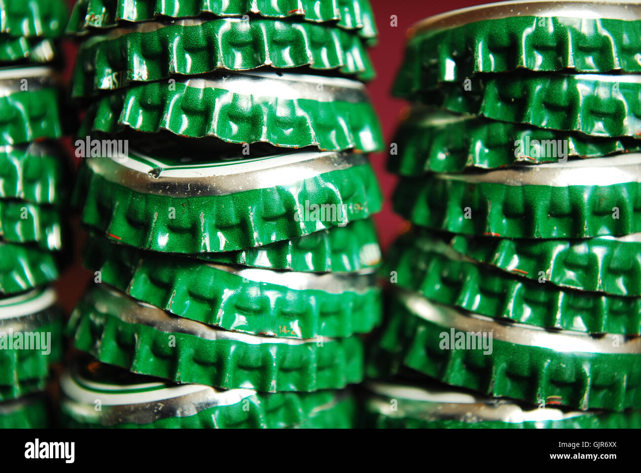pile of green beer caps Stock Photo - Alamy