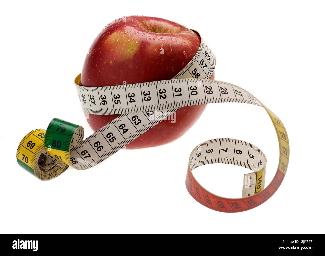 apple with measuring tape Stock Photo - Alamy