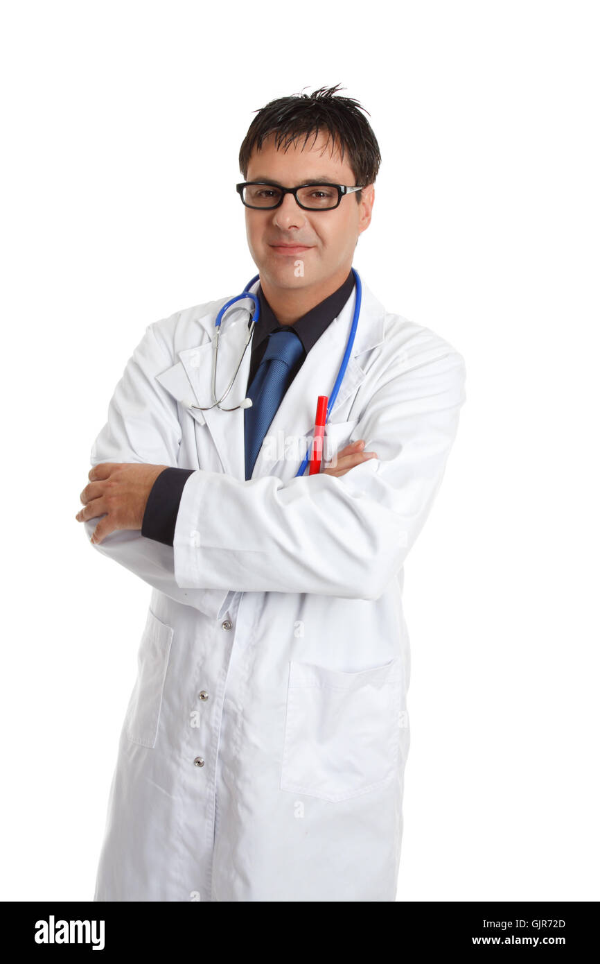 Doctor standing casually Stock Photo - Alamy