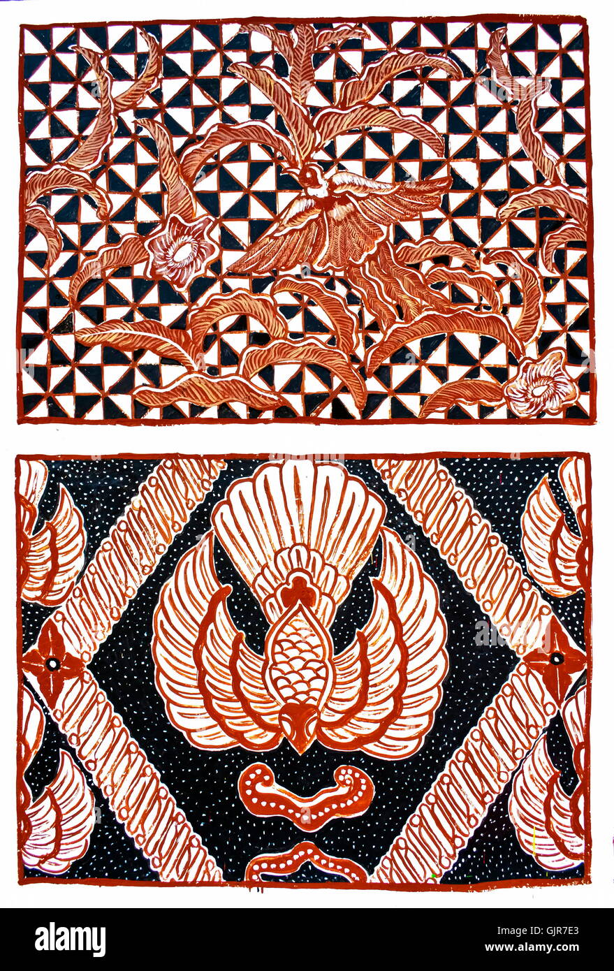 Indonesian wall pattern Stock Photo - Alamy