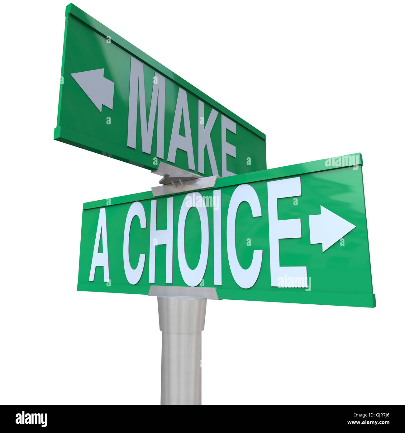 Make A Choice Between 2 Alternatives - Two-Way Street Sign Stock Photo ...