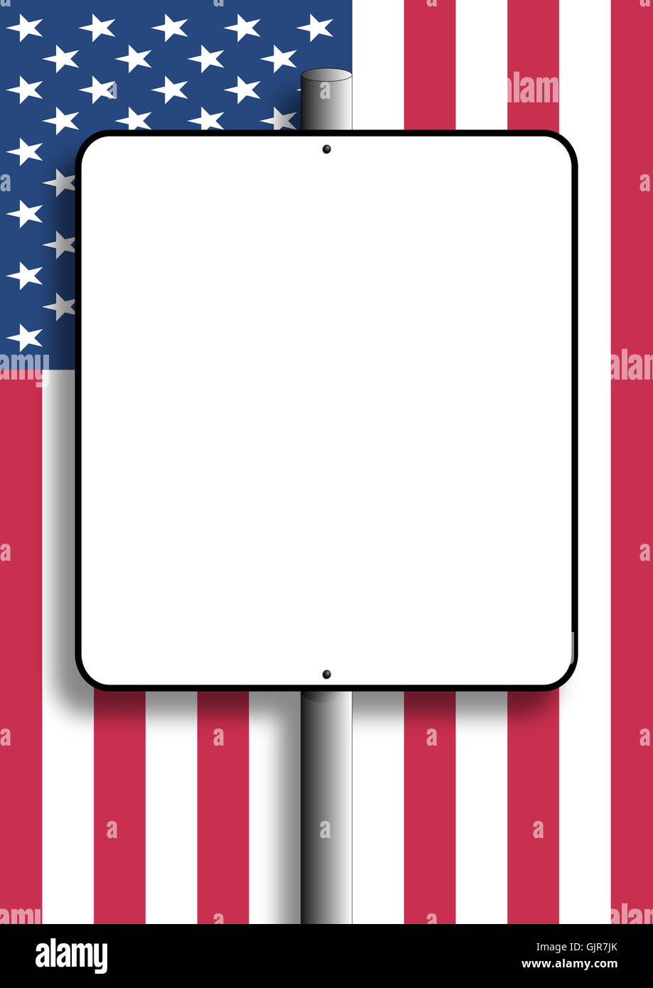 USA blank flag sign Stock Photo - Alamy