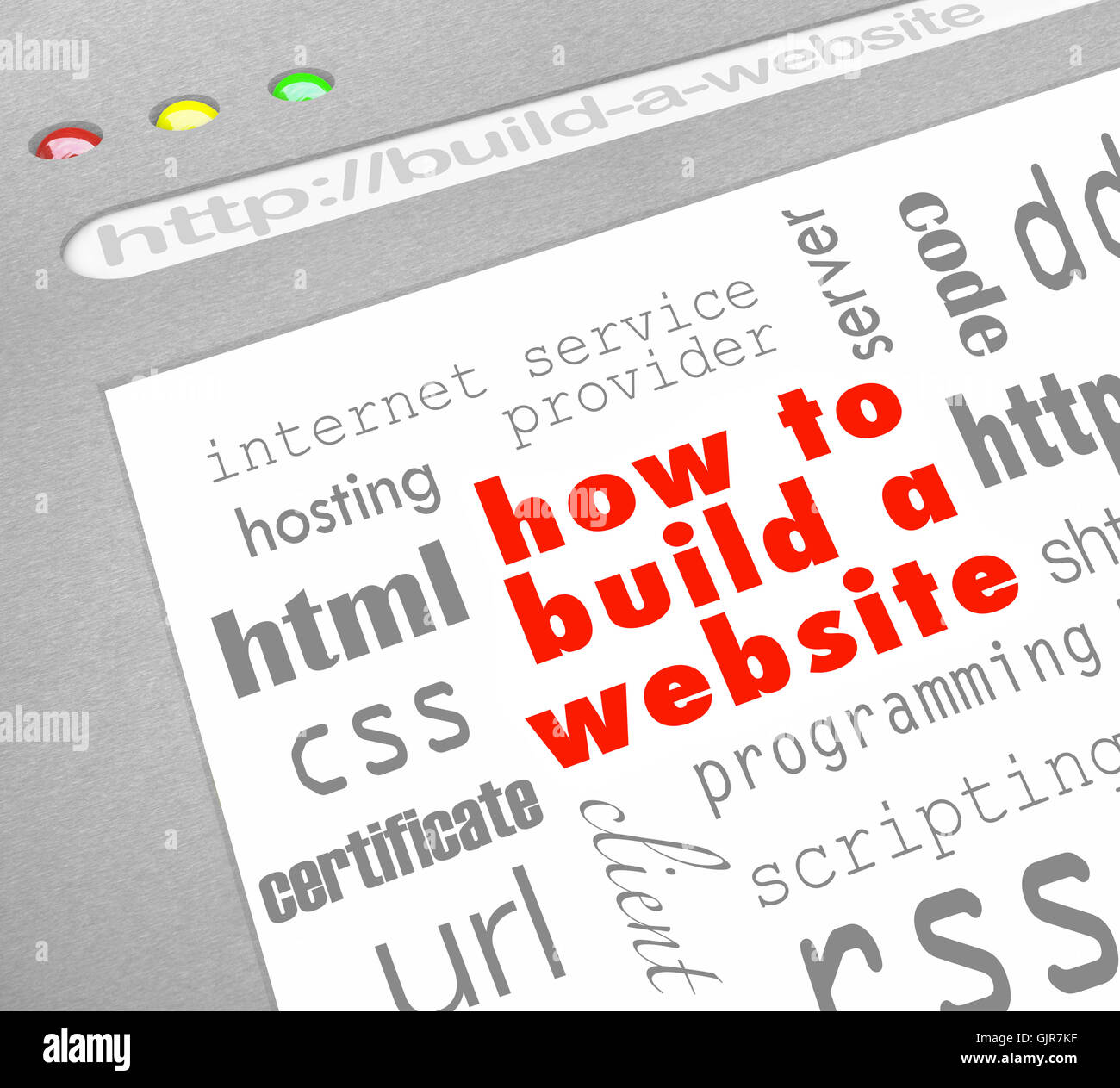How to Build a Website - Web Screen Stock Photo - Alamy