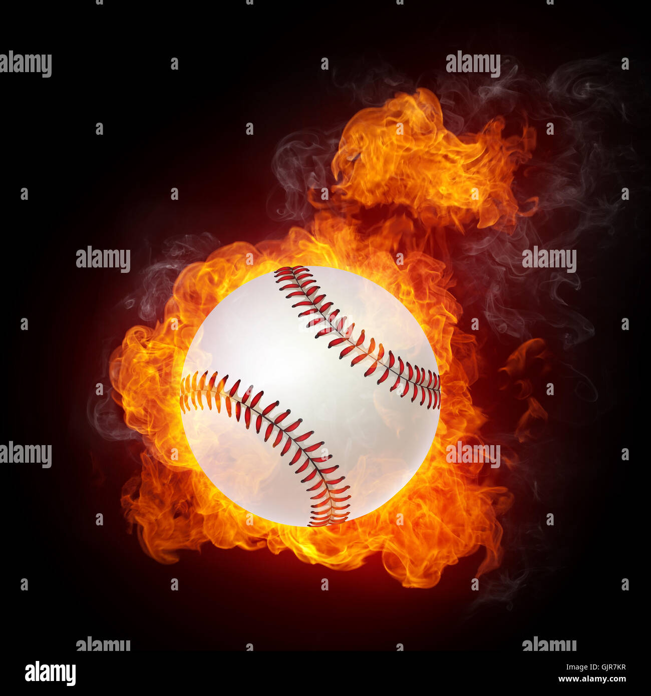 Baseball ball flame hi-res stock photography and images - Alamy
