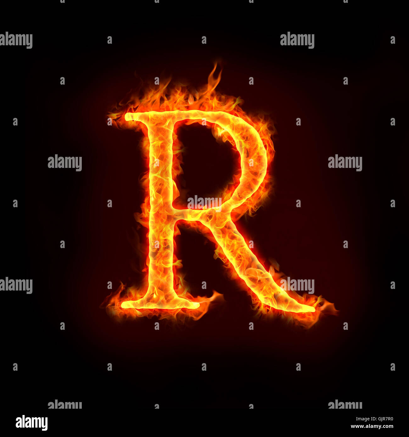 fire alphabets, R Stock Photo - Alamy