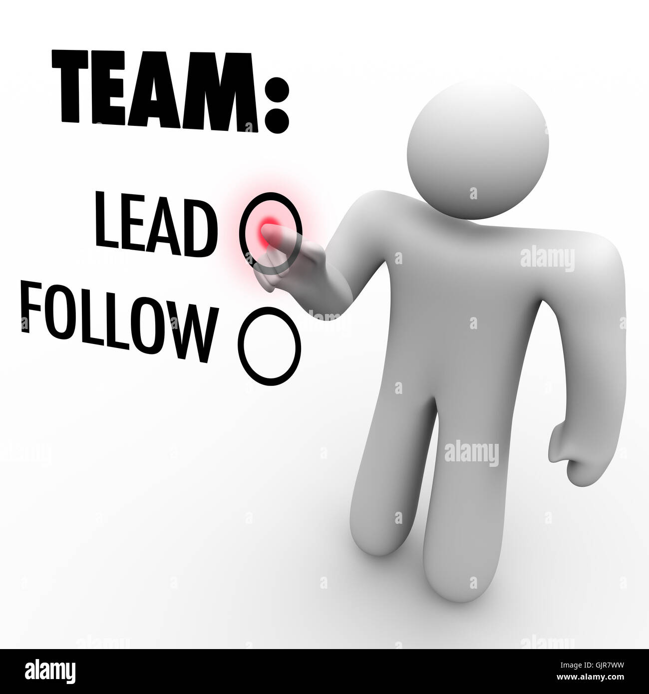 Choose to Lead Team or Follow - Man with Aspirations Stock Photo - Alamy