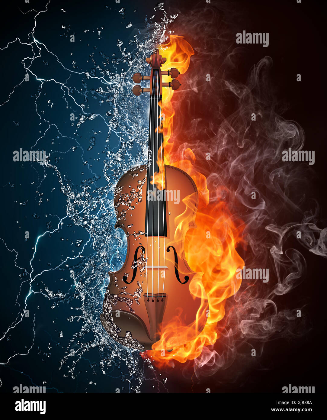 Violin illustration hi-res stock photography and images - Alamy