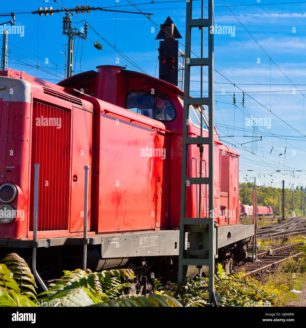 Parked shunting engine Stock Photo - Alamy