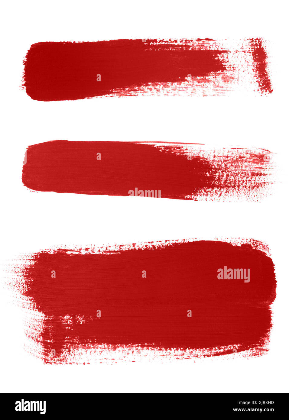Red brush strokes on white background Stock Photo - Alamy