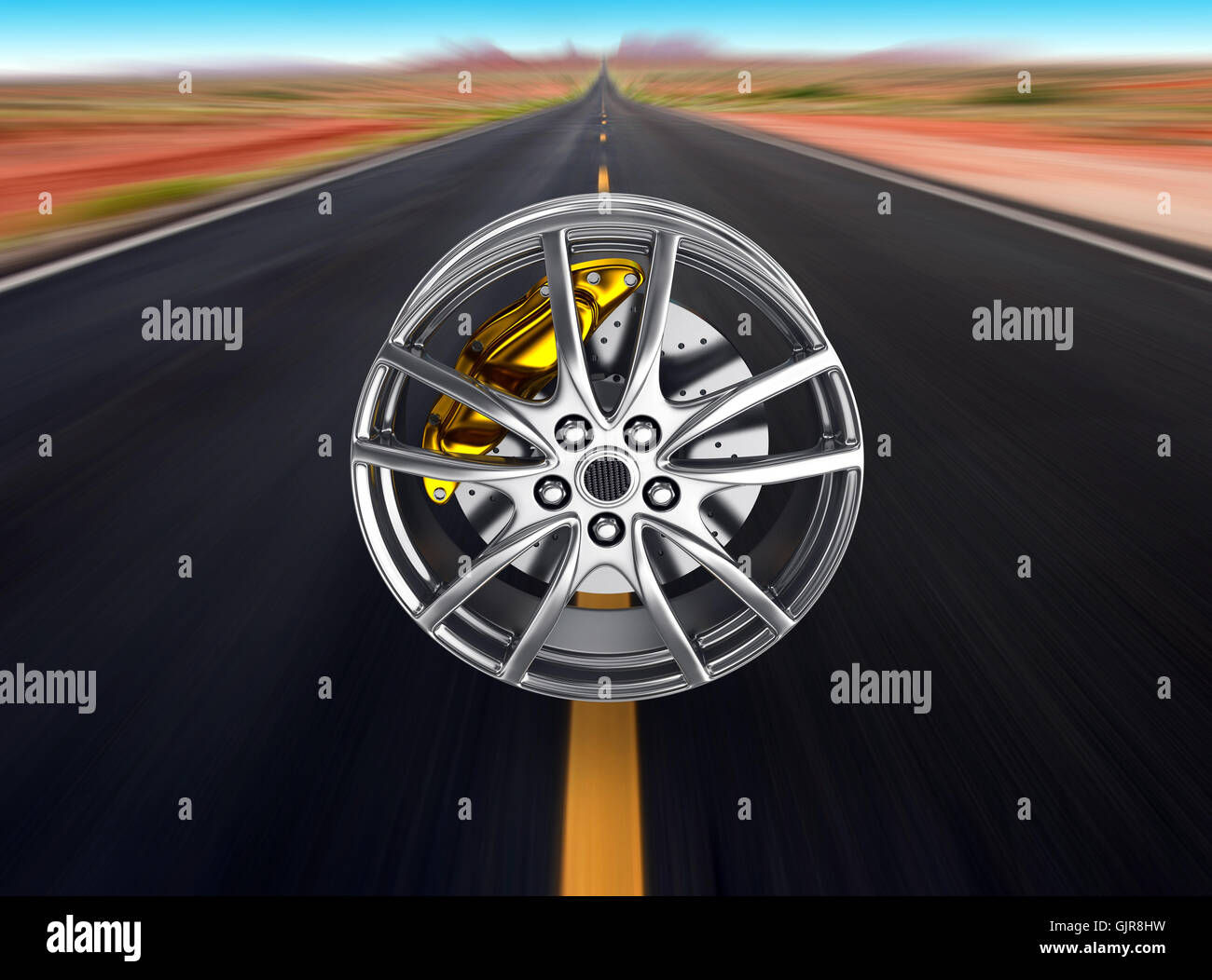 Wheels with alloy rims Stock Photo - Alamy