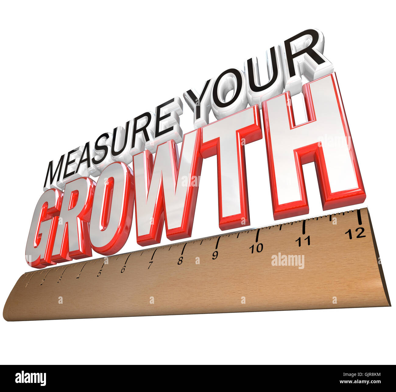 Ruler - Measure Your Growth Tracking Progress to Goal Stock Photo - Alamy