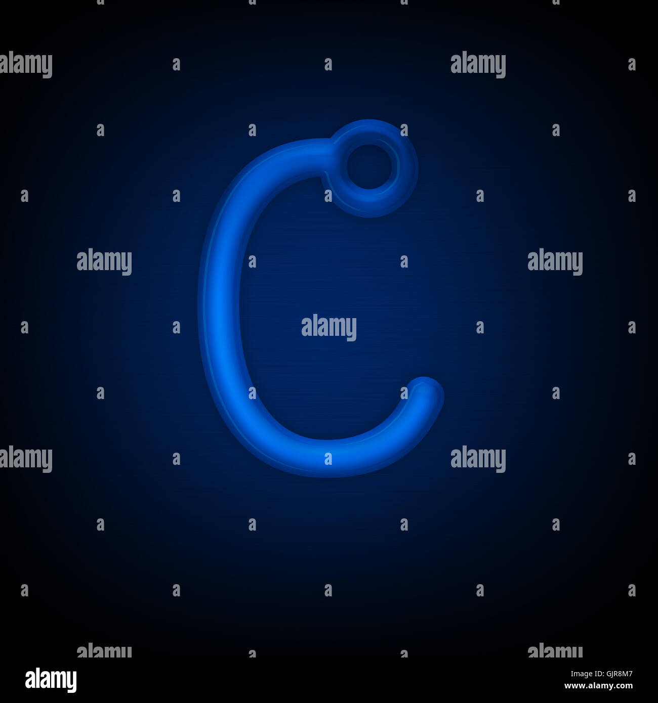 Neon Letter C Stock Photo - Alamy