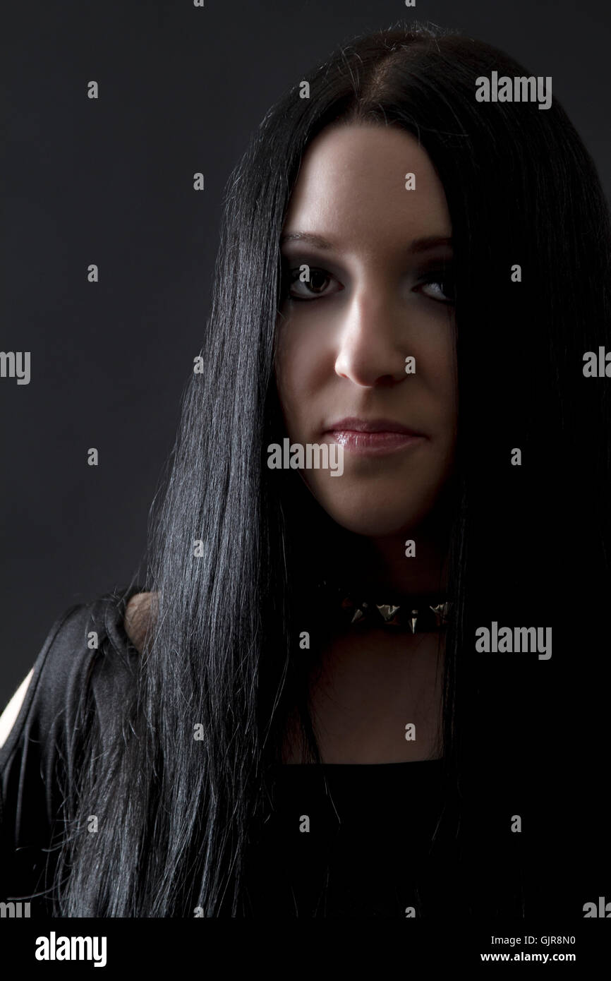 Goth head shot Stock Photo - Alamy