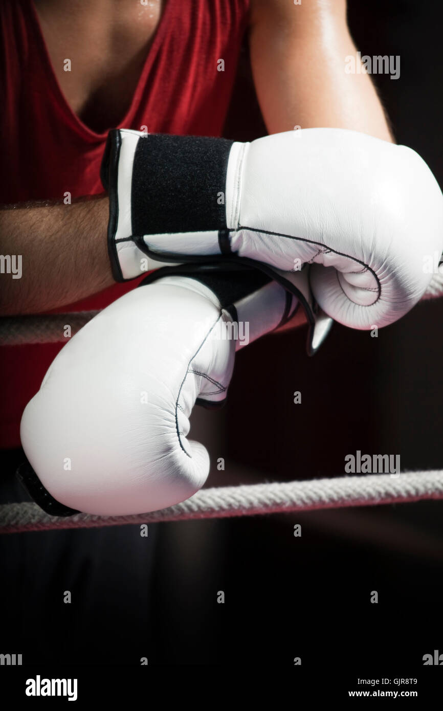 ring gloves ropes Stock Photo - Alamy