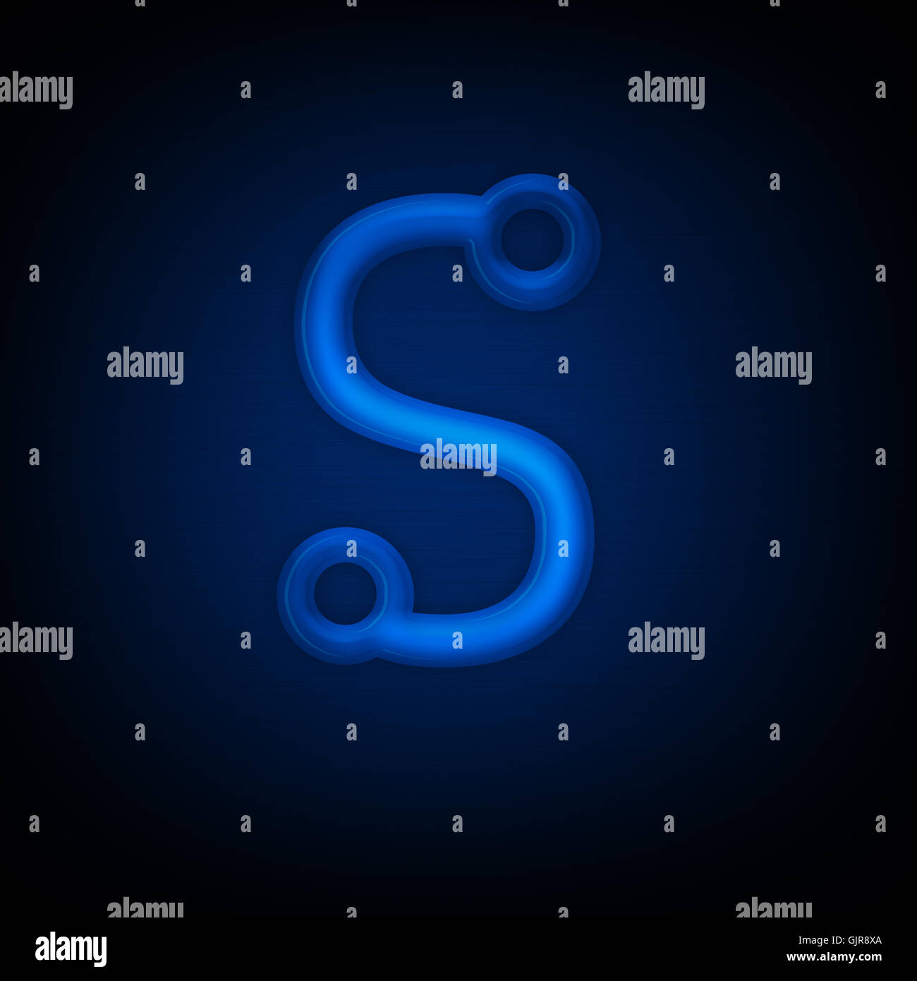 Neon Letter S Stock Photo - Alamy