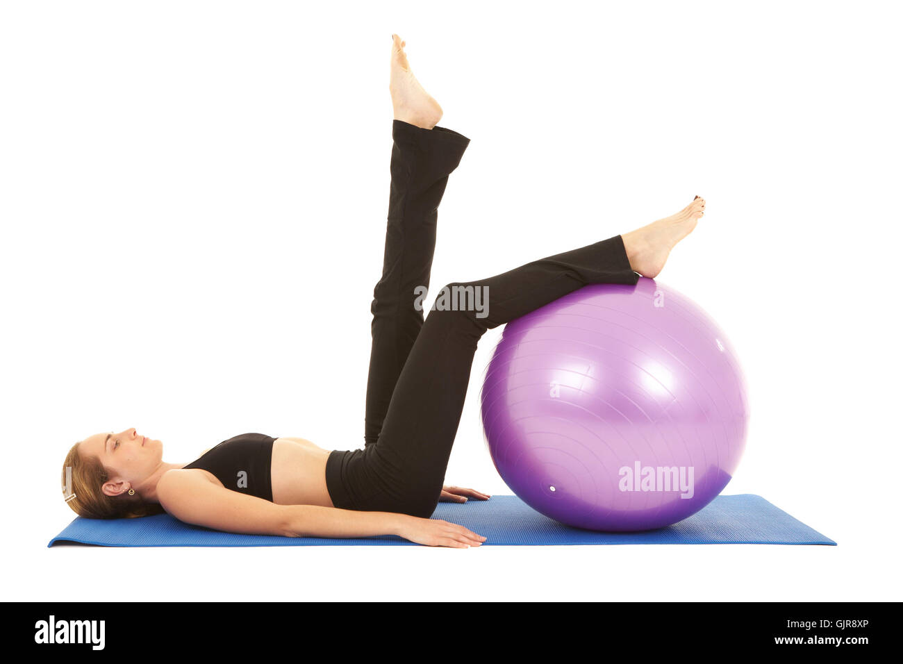 Black woman training in gym Cut Out Stock Images & Pictures - Alamy