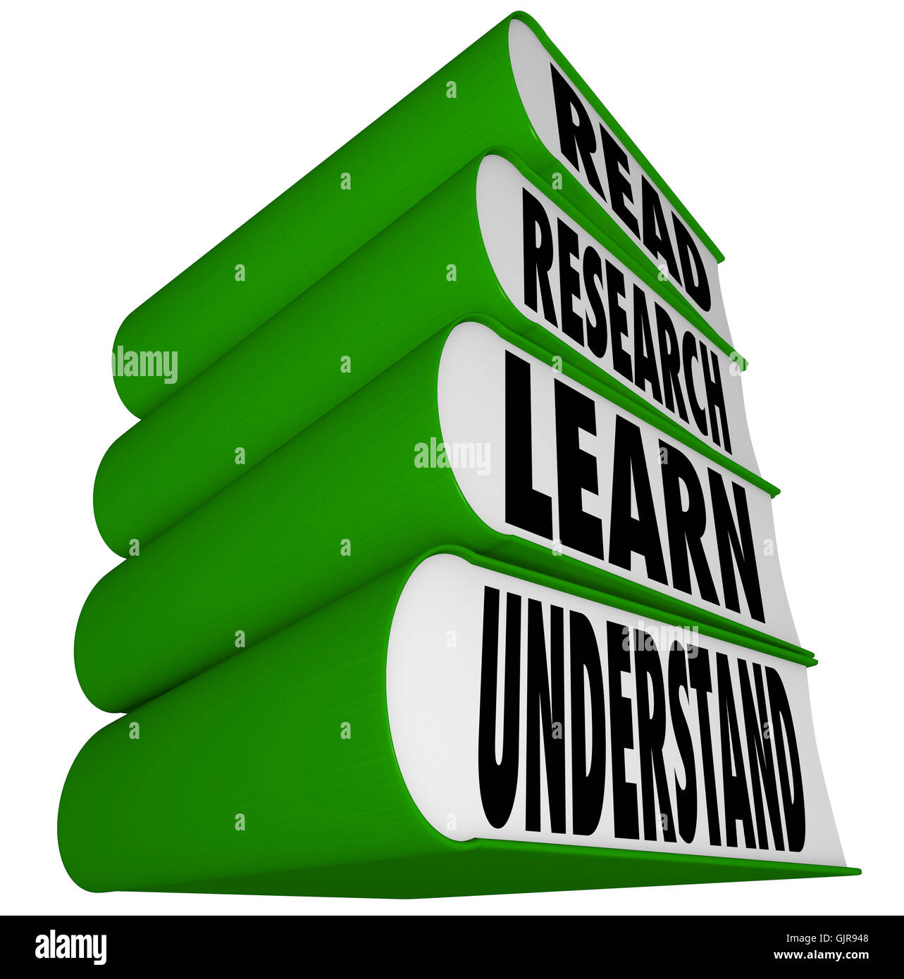 Books Stacked - Read Research Learn Understand Stock Photo - Alamy