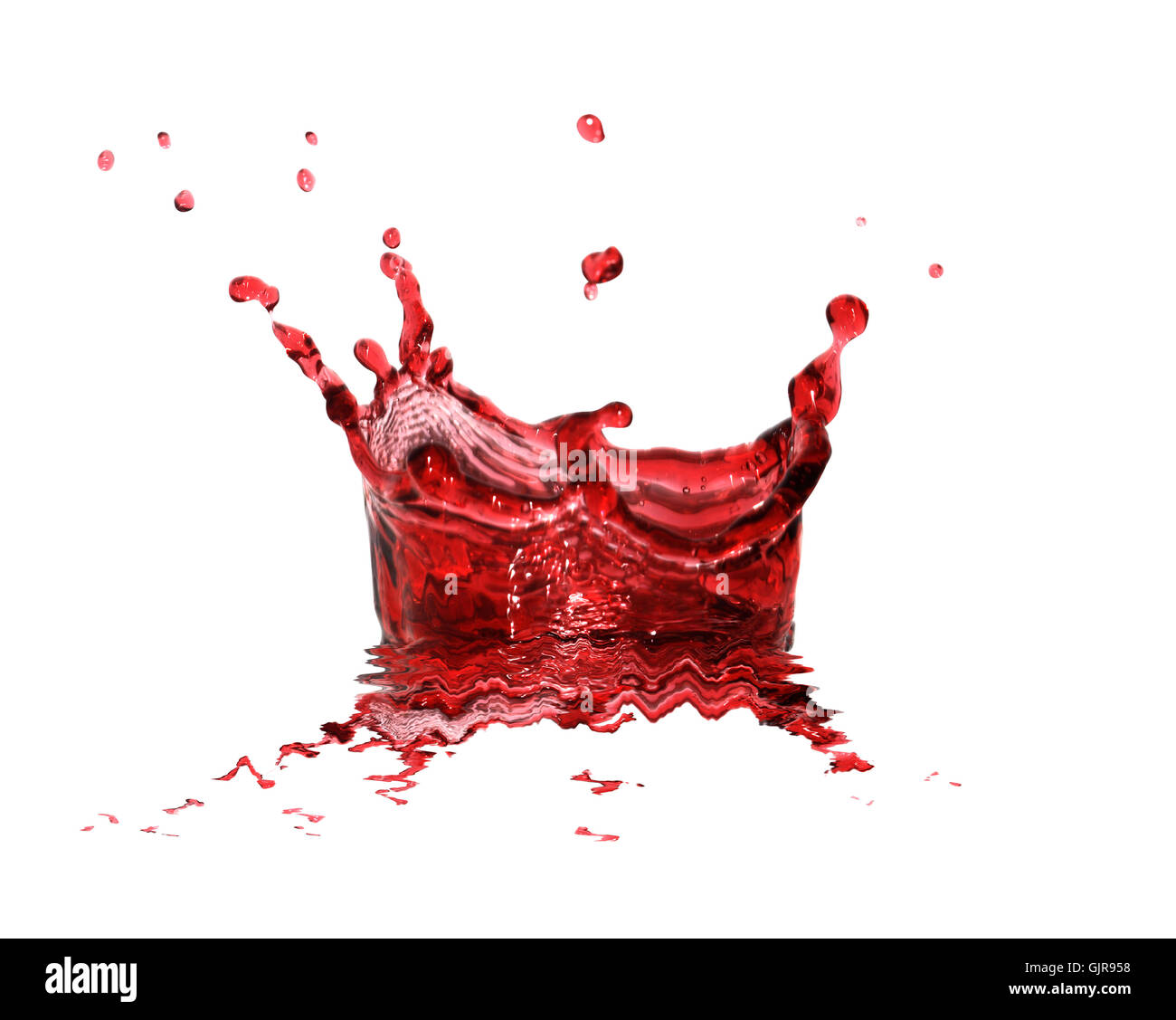 Splashing Cherry Juice Stock Photo - Alamy