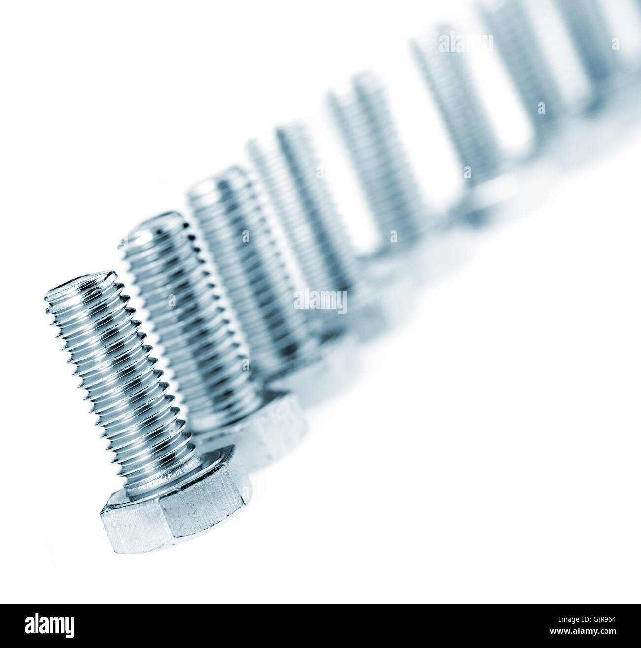 Row bolt close up Stock Photo - Alamy