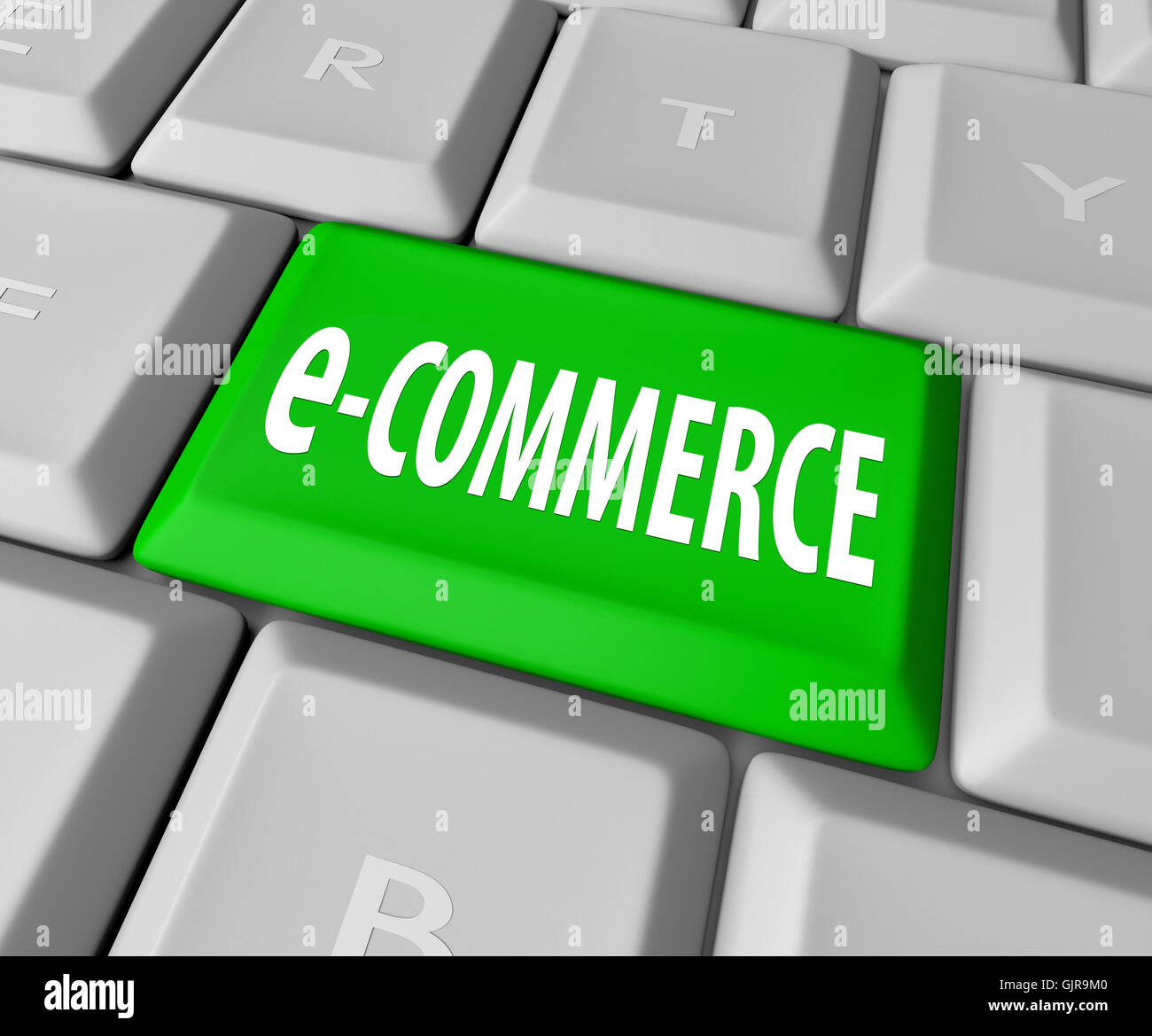 e-Commerce Key on Computer Keyboard Stock Photo - Alamy