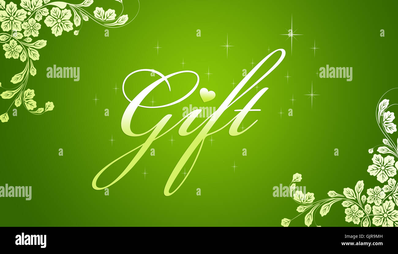 Green Gift Card Stock Photo - Alamy