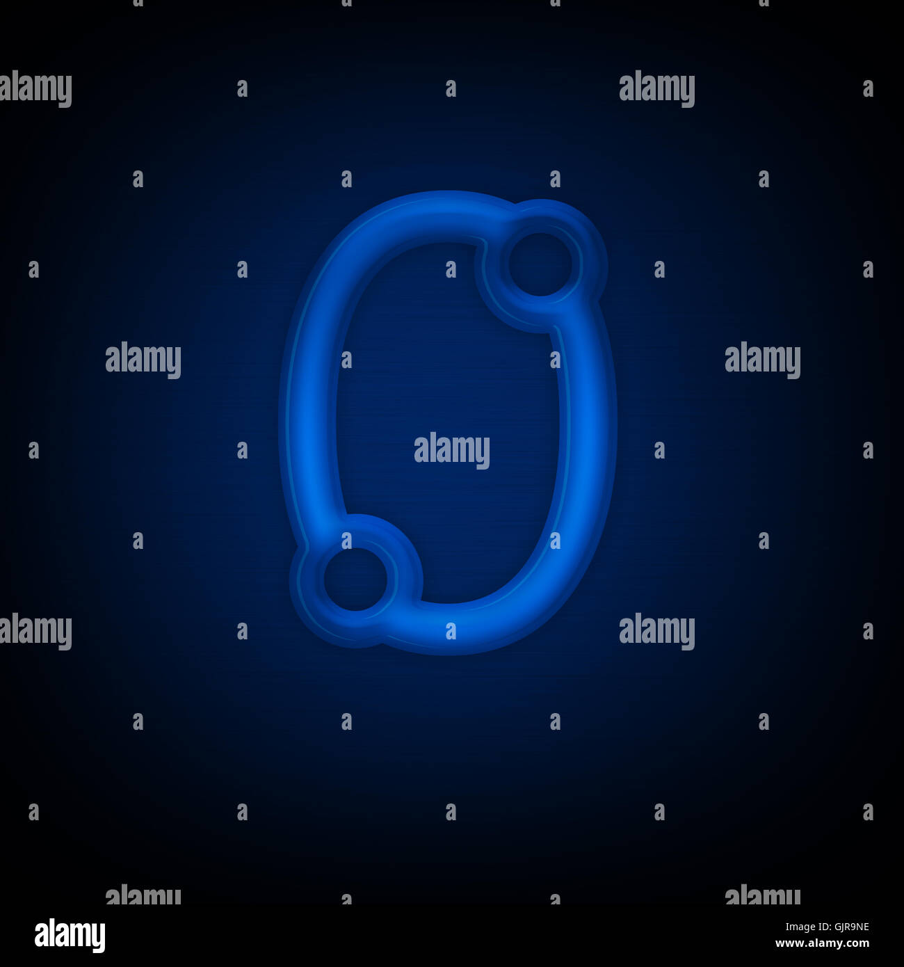 Neon Letter O Stock Photo - Alamy