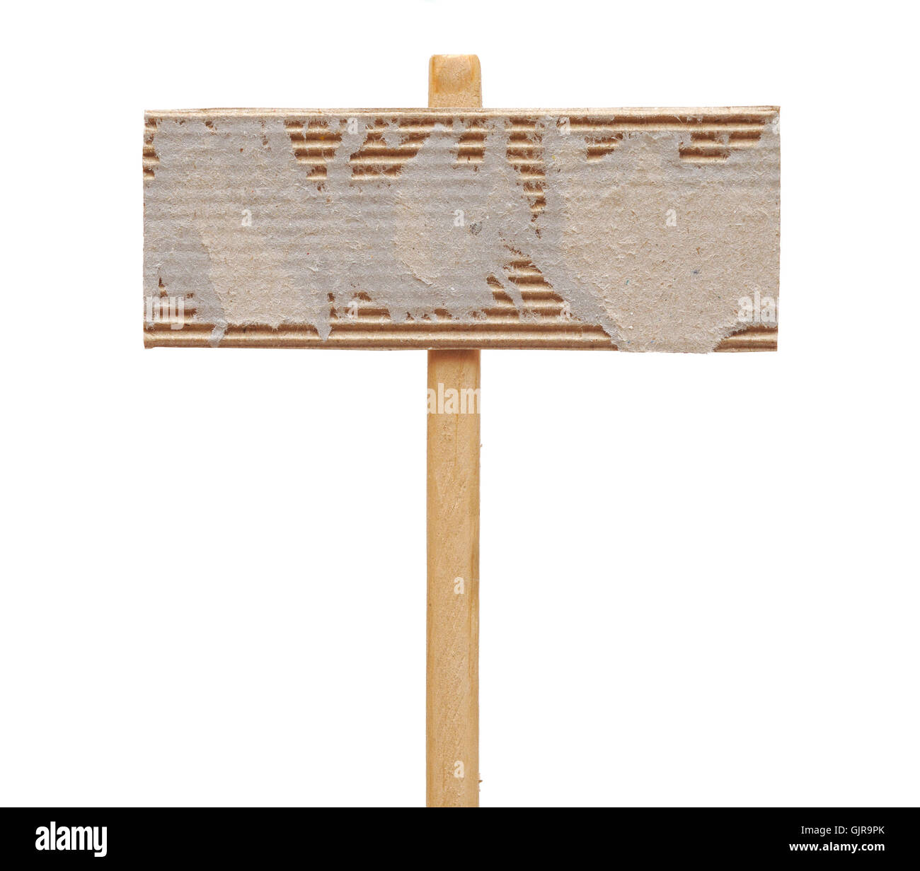 cardboard sign isolated on a white background Stock Photo - Alamy