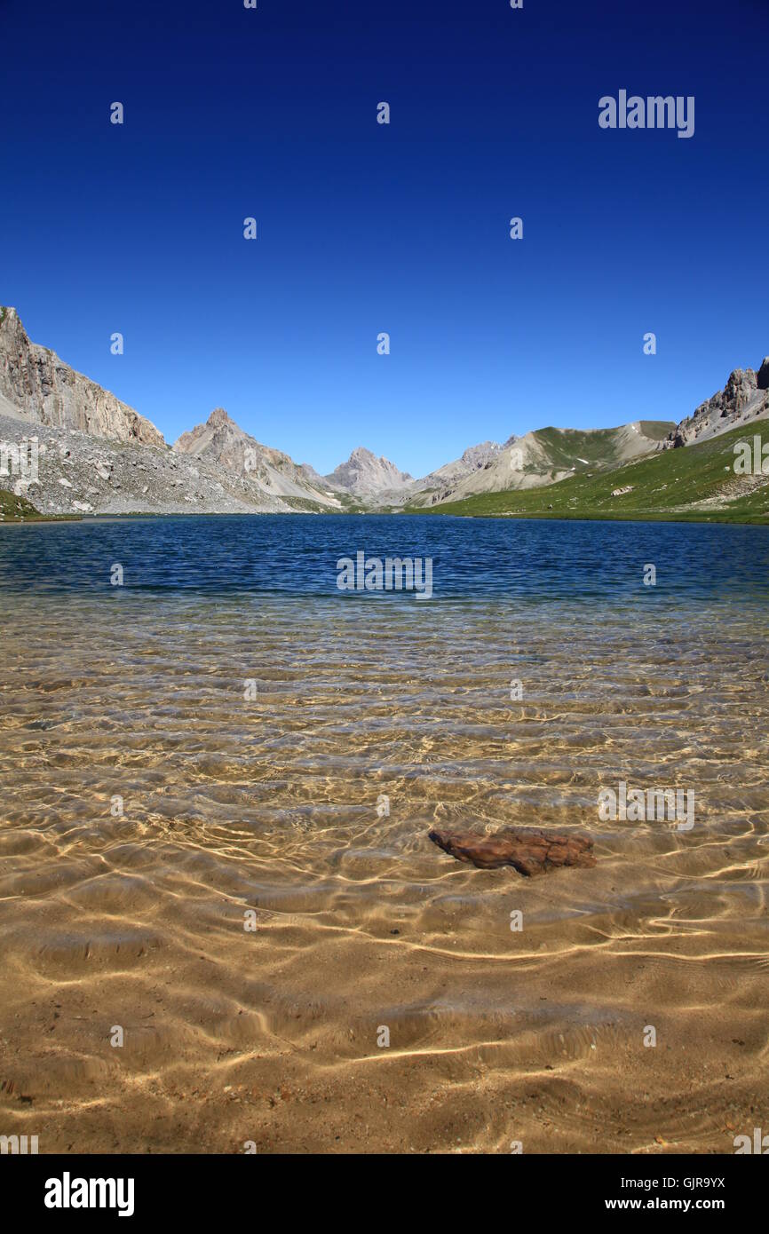 Translucent lake of mountains Stock Photo - Alamy