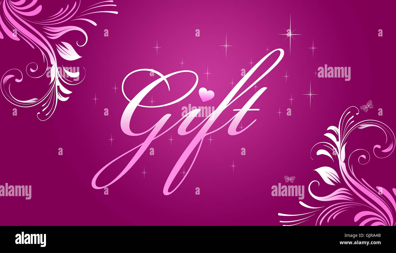 Gift Card - Pink Stock Photo - Alamy
