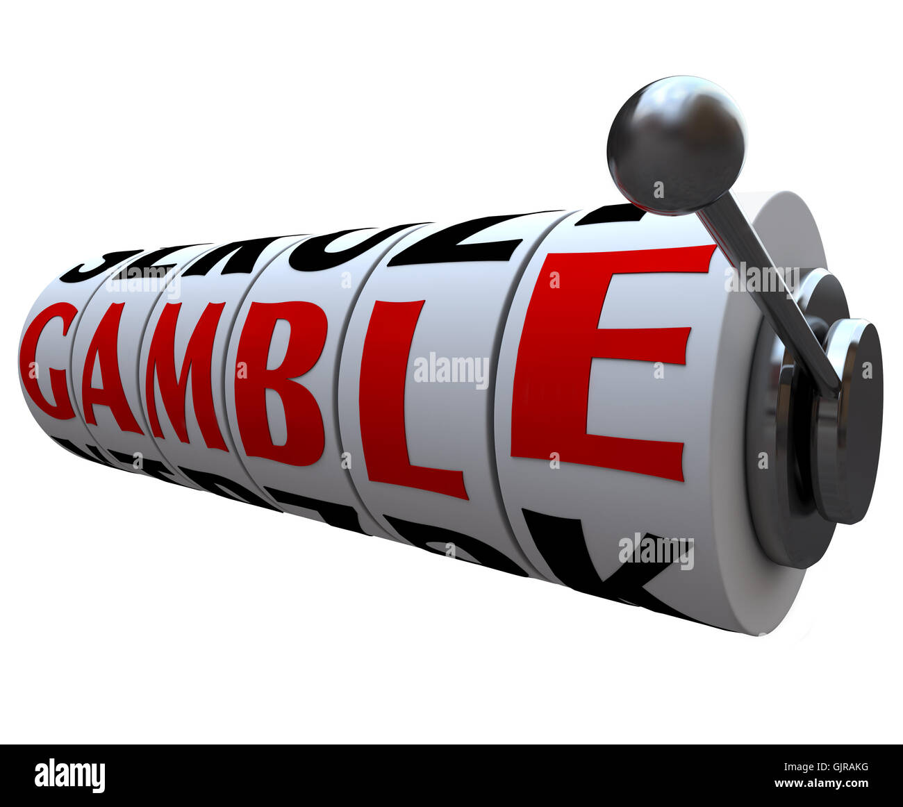 Gamble Word on Slot Machine Wheels Stock Photo - Alamy