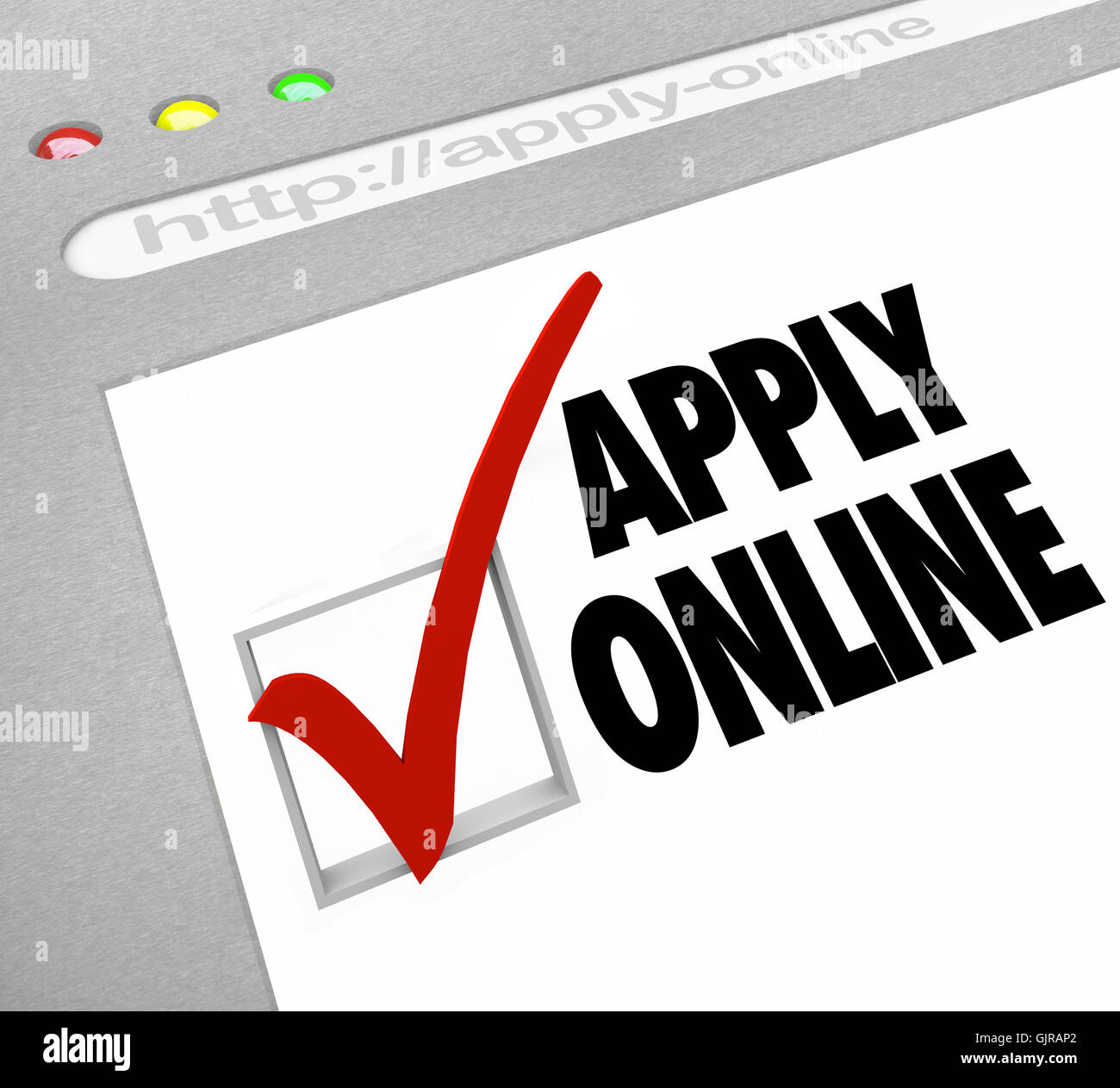 Apply Online - Web Screen - Fill Out Application on Website Stock Photo ...