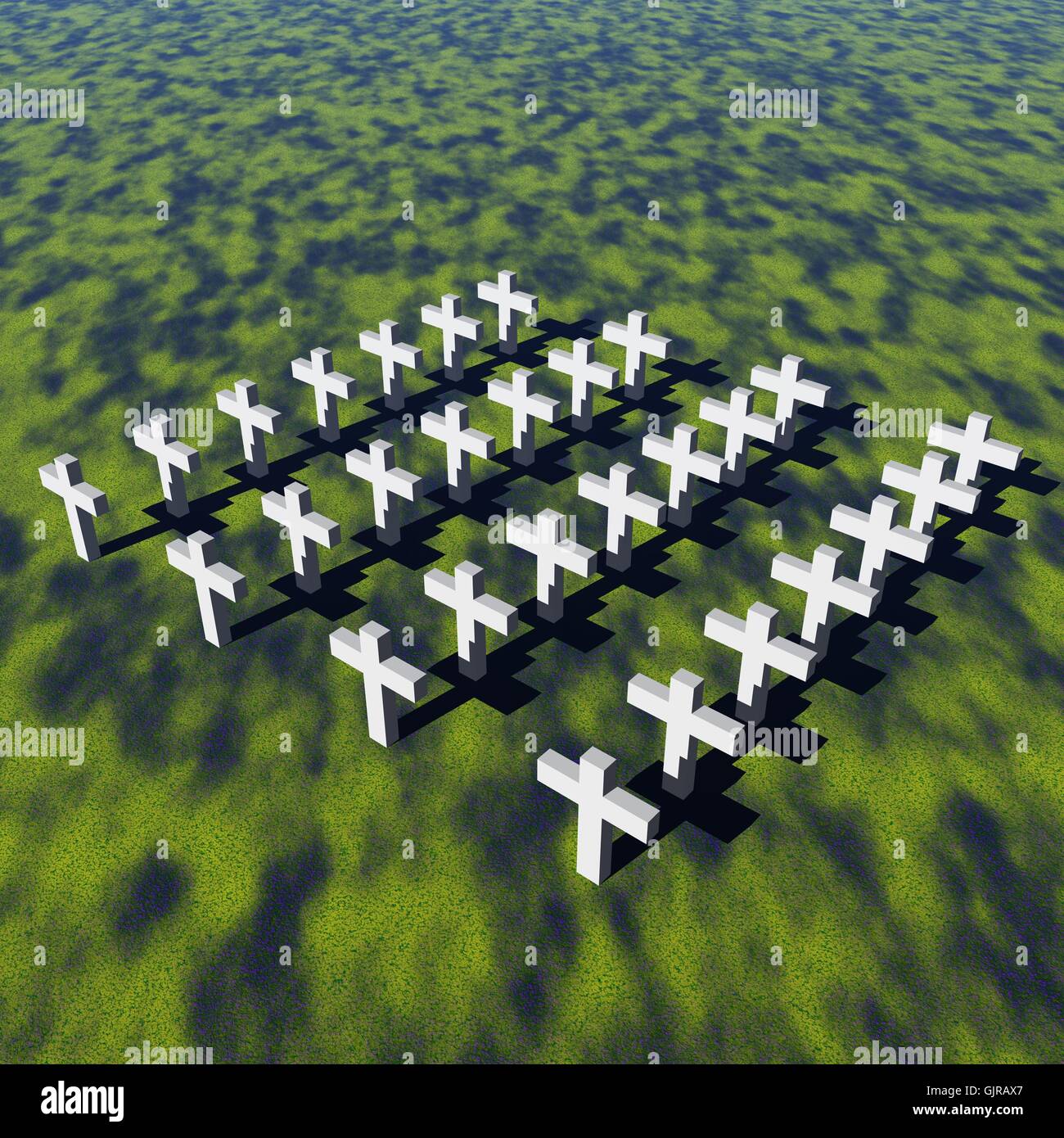 White headstone crosses hi-res stock photography and images - Alamy