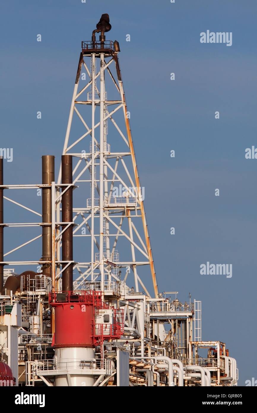 Oil Plant on Ship Stock Photo - Alamy