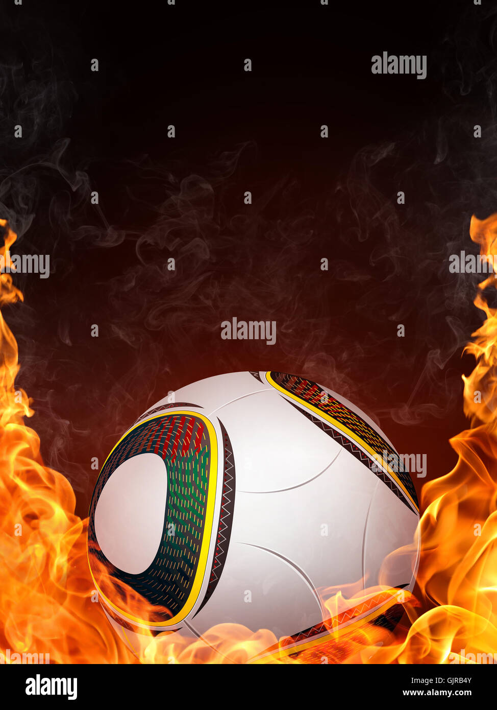 Illustration soccer ball on fire hi-res stock photography and images ...