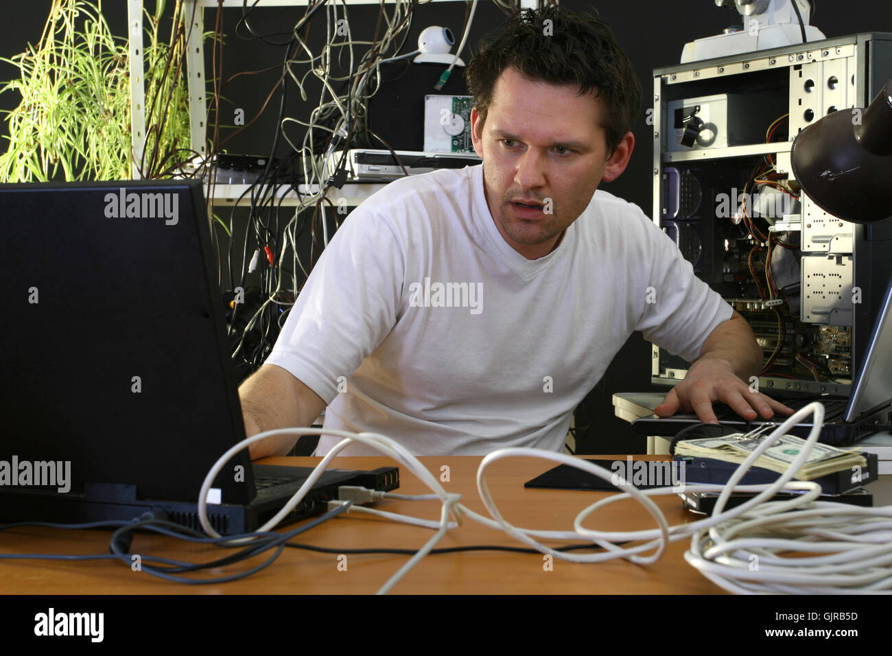 computer hacker at work Stock Photo - Alamy