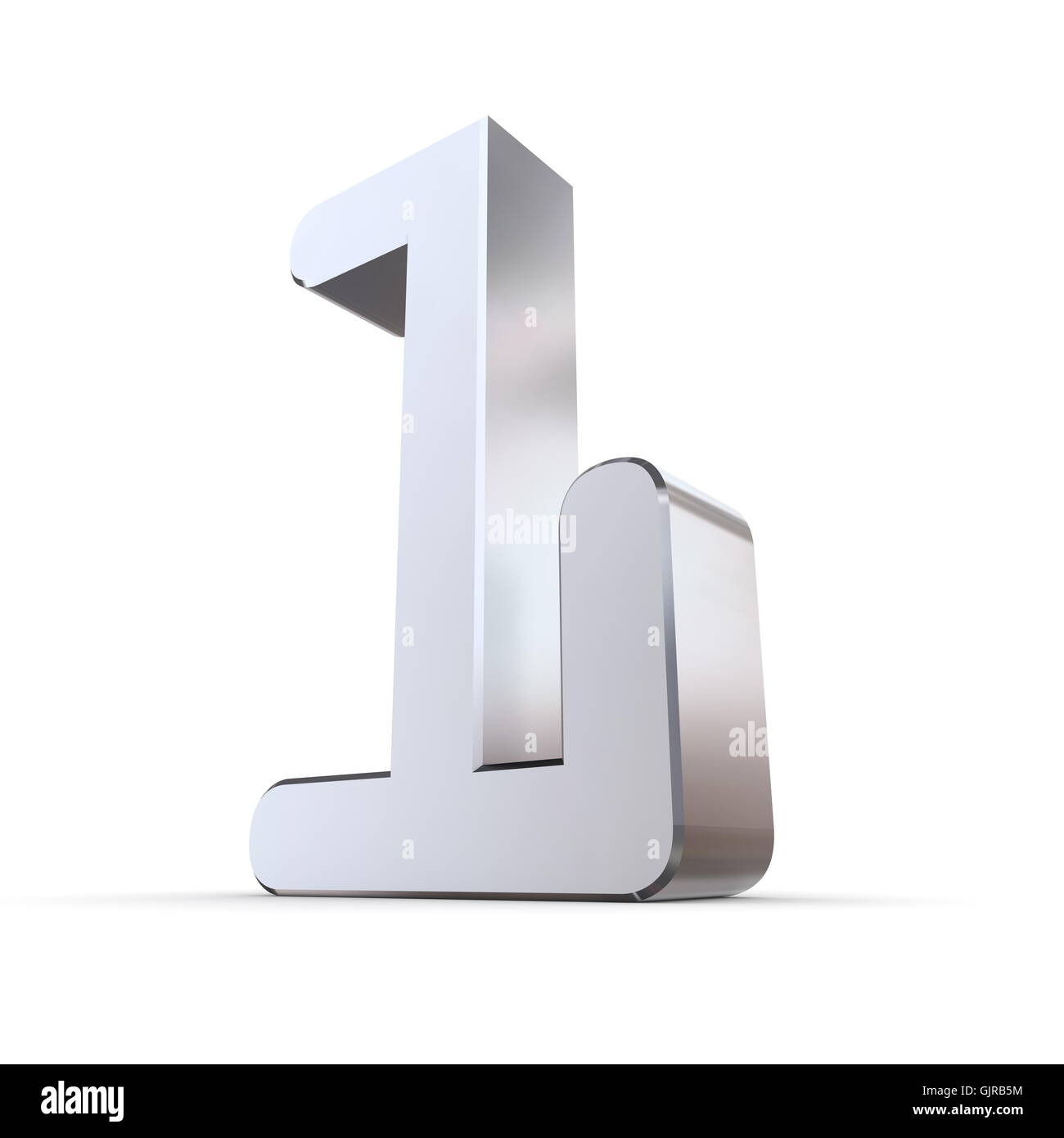 Shiny Number 1 - OCR Look Stock Photo - Alamy