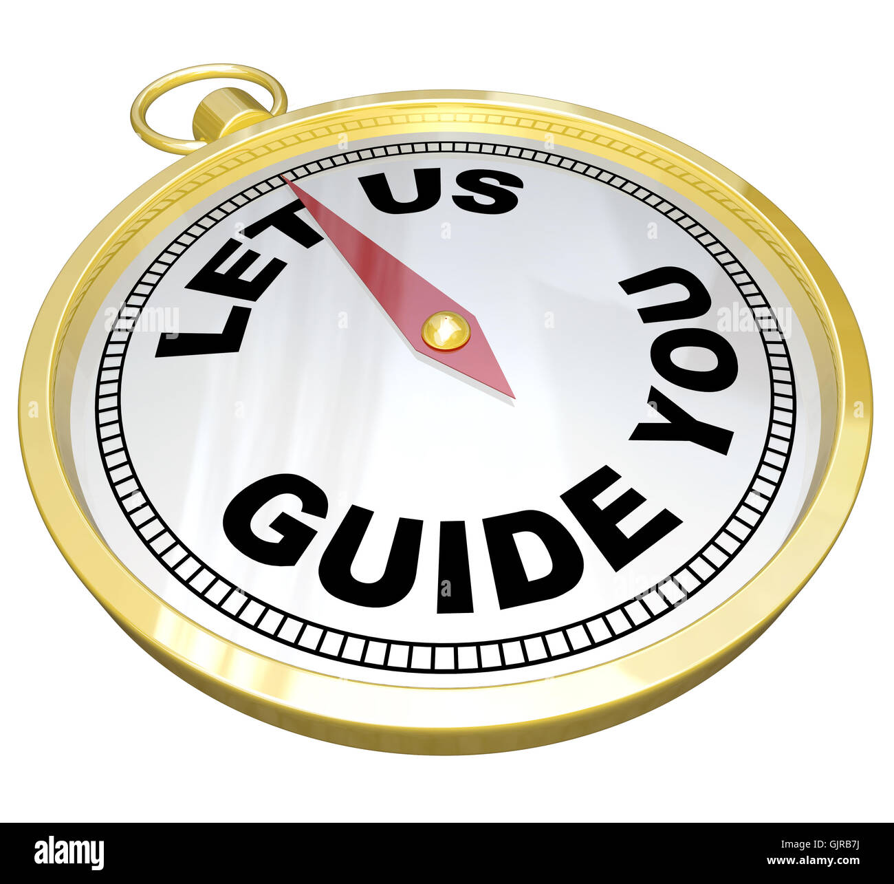Compass - Let Us Guide You Support and Service Stock Photo - Alamy