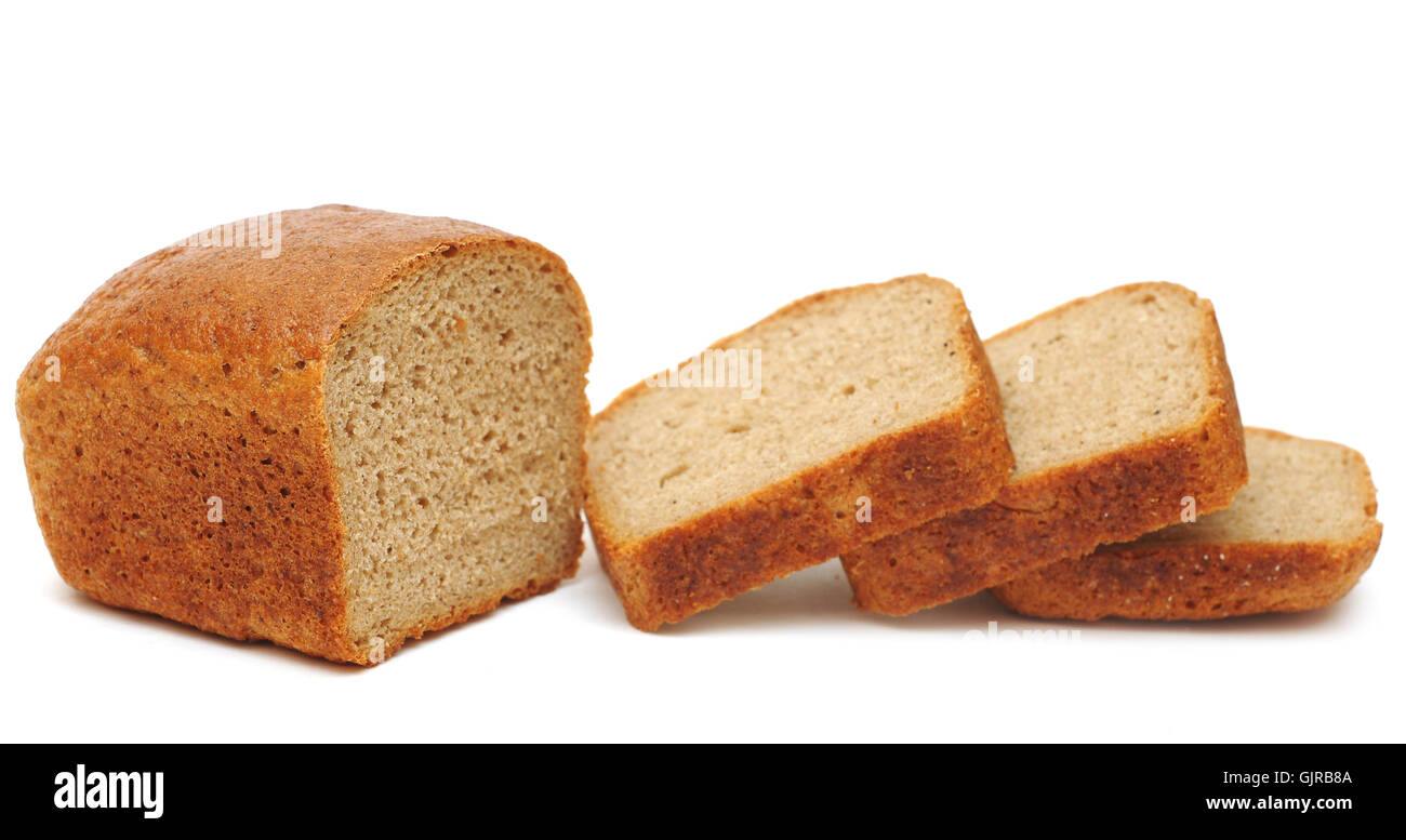 half wheat bread round Stock Photo - Alamy