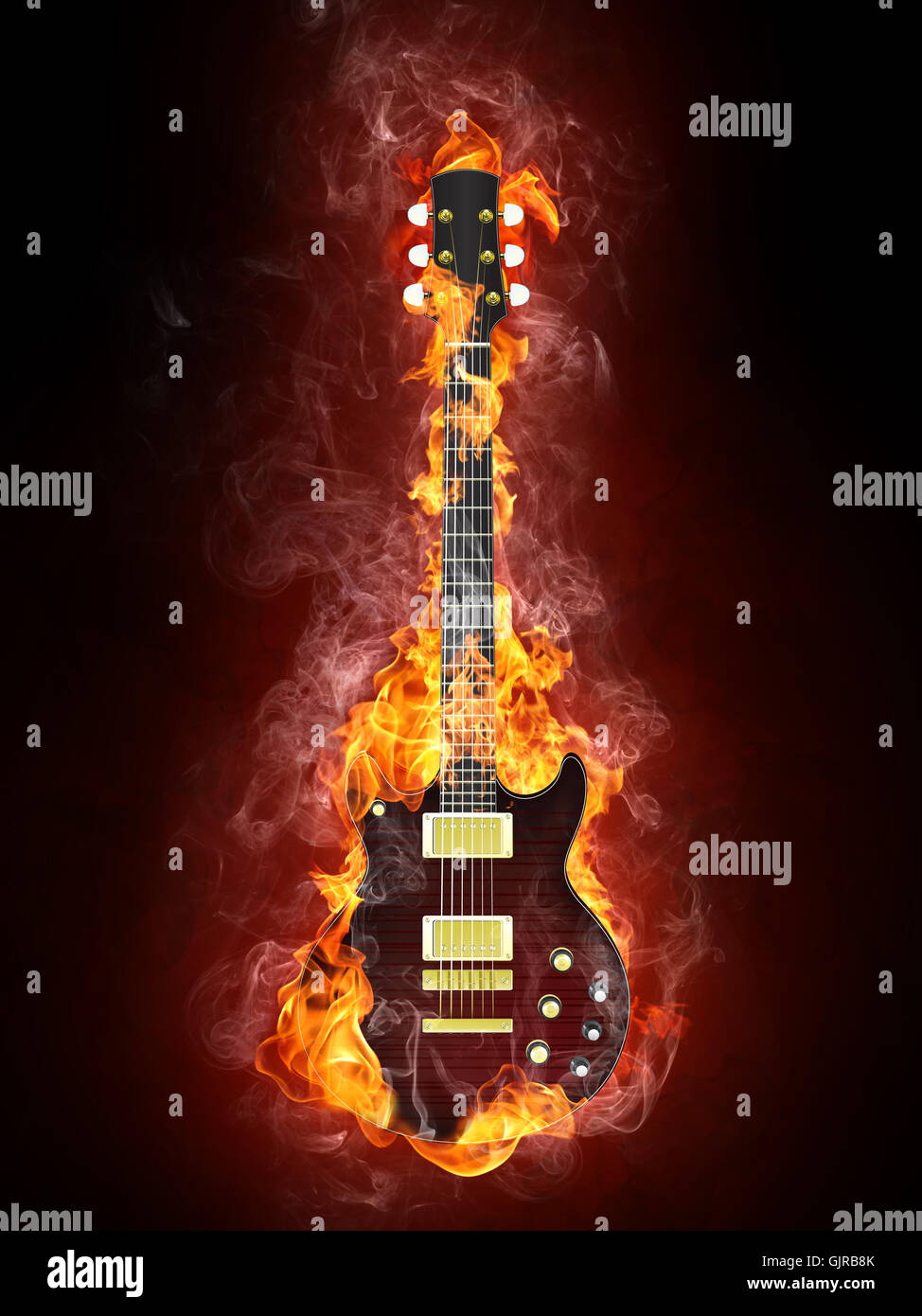 Red fire electric guitar hi-res stock photography and images - Alamy