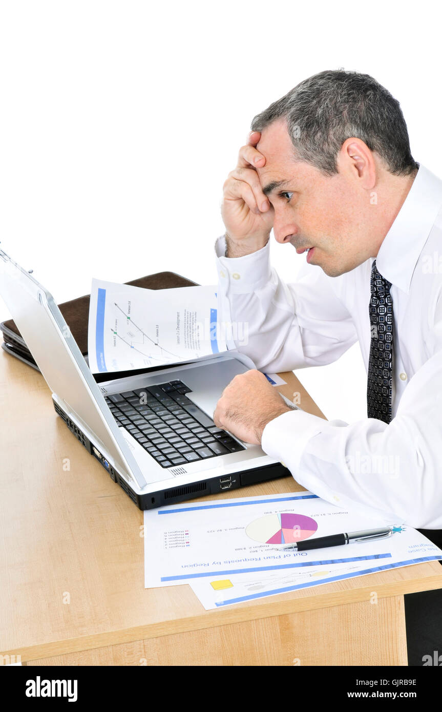 Businessman isolated stress hi-res stock photography and images - Alamy