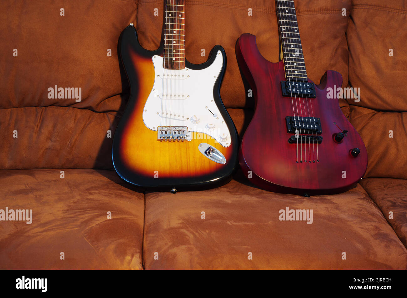 Two electric guitars Stock Photo - Alamy